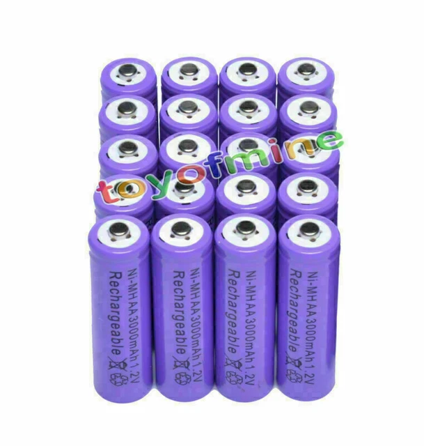 20PCS AA 2A 3000mAh Ni-MH Recharge Rechargeable Battery $26.81 ...