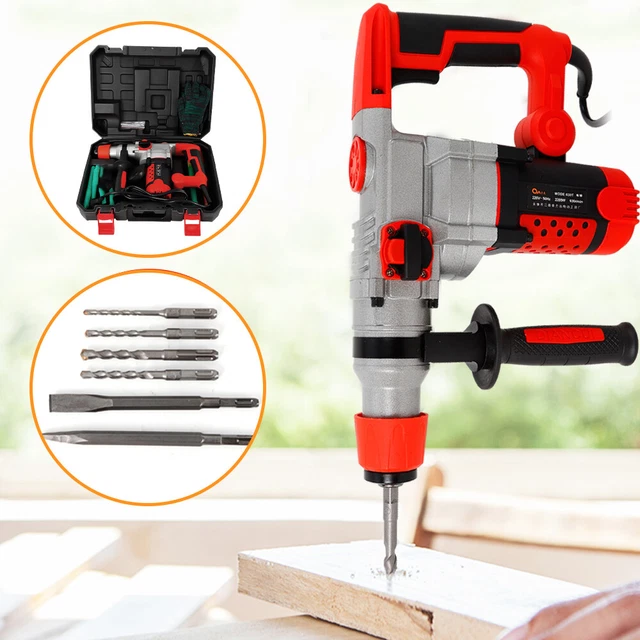2200W ELECTRIC BREAKER Jackhammer Concrete Demolition Hammer Jack Drill ...