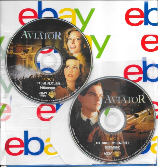 THE AVIATOR-2004-DVD-2 DISC Set-Replacement Discs Only-Fast Ship ...