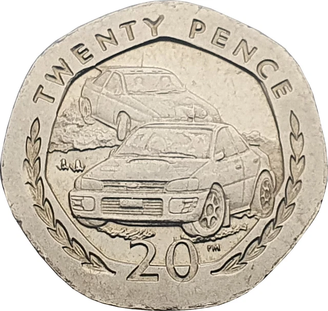 ISLE OF MAN Rally Cars Subaru Impreza & Ford Cosworth 20p coin ...