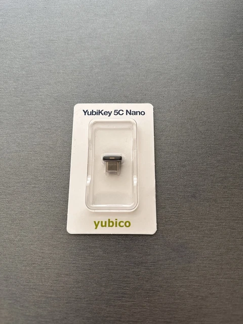 YUBICO YUBIKEY 5C Nano 2FA MFA Multi-Factor Authentication Security Key ...