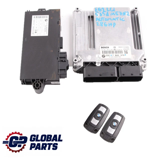 BMW E60 E61 LCI 535d M57N2 Engine ECU KIT DDE 7806379 CAS3 Keys ...
