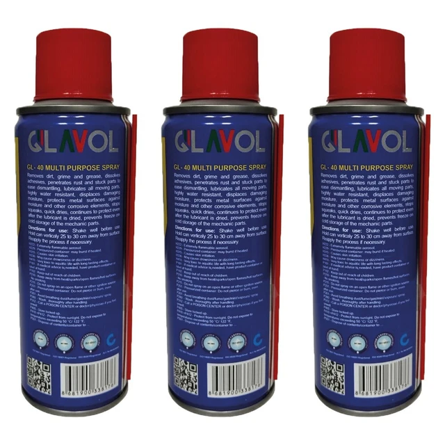 GLAVOL GL-40 MULTIFUNKTIONSÖL SPRAY 3x 200 ml UNIVERSAL ROSTLÖSER ...