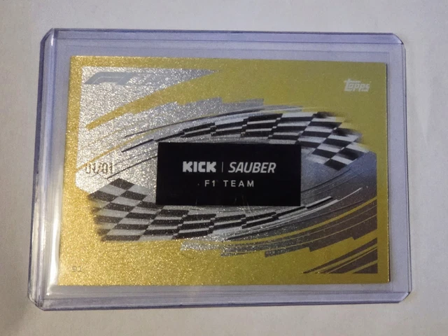 TOPPS TURBO ATTAX Indian F1 2025 Kick Sauber Logo #91 Bright Yellow ...