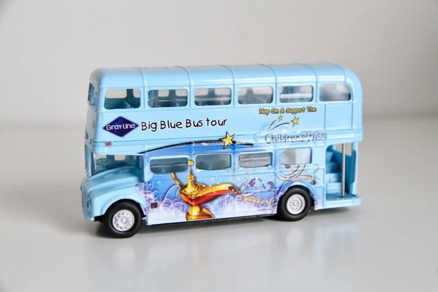 12 PACK MINI Die Cast Double Decker Bus Model - Baby Blue Children's ...
