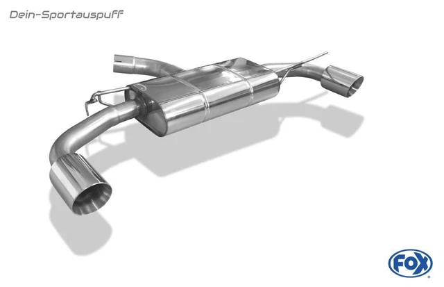 FOX DUPLEX SPORTS exhaust VW Golf 7 GTI each 100 mm round double wall ...