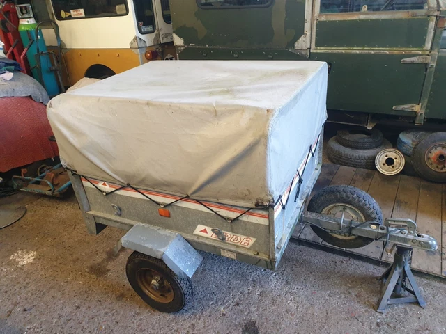 ERDE GALVANISED SINGLE axle tipper trailer, 4' x 3', tailgate, lights ...