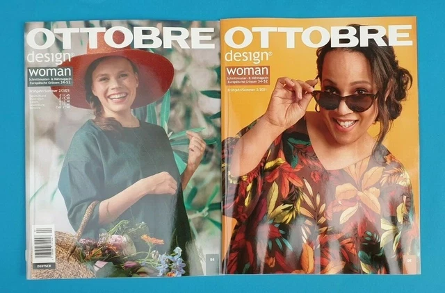 OTTOBRE DESIGN WOMAN Frühling/Sommer 2/2021 NEU mit Schnittmuster 1A ...