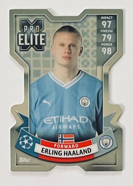 TOPPS MATCH ATTAX 2023/24 2024 Erling Haaland # 262 Pro Elite X Shield ...