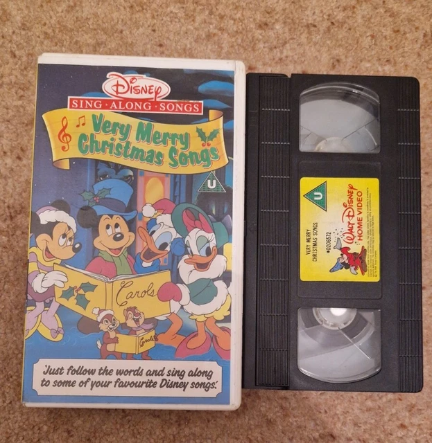 DISNEY SING ALONG Songs Vhs Video - Very Merry Christmas Songs / Walt ...
