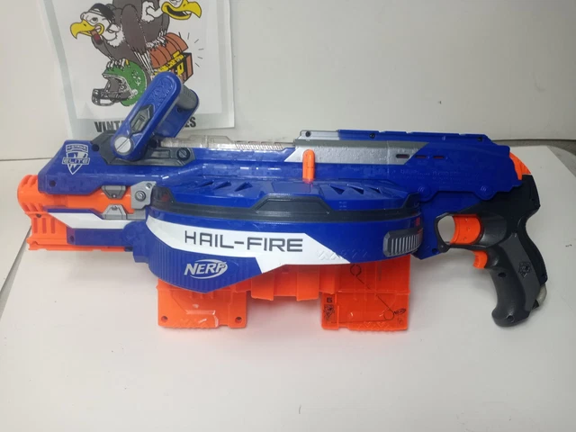 Nerf N Strike Elite Hail Fire Dart Gun Blaster Hasbro 2011 2 Clips