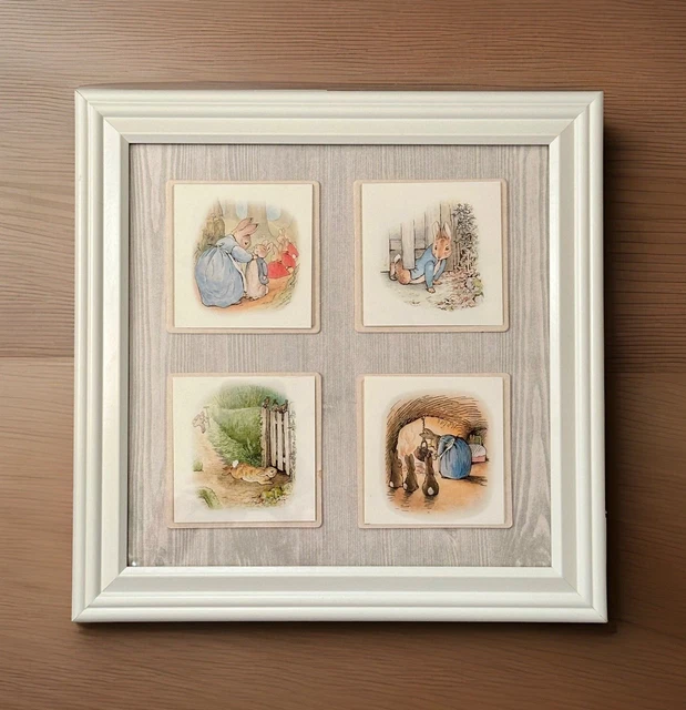 THE TALE OF Peter Rabbit By Beatrix Potter Framed Book Illustrations ...