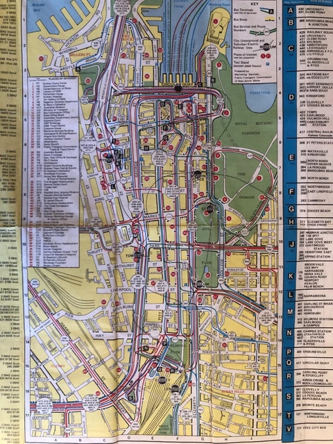SYDNEY MAP PUBLIC Transport Map of Sydney $12.00 - PicClick AU