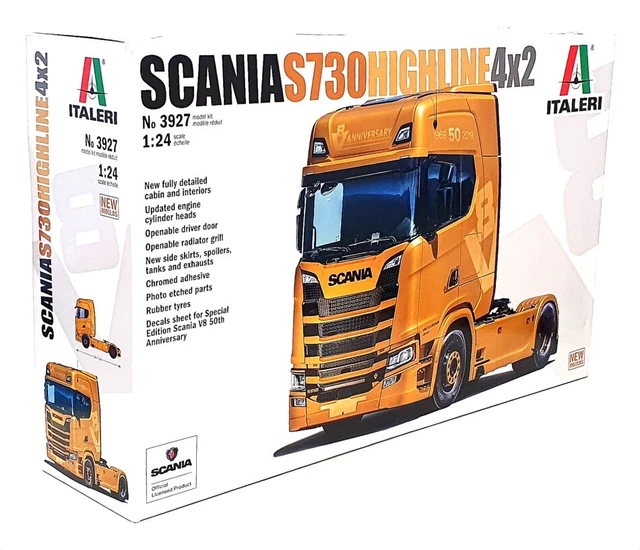 ITALERI 1/24 SCALE Unbuilt Kit 3927 - Scania S730 Highline 4x2 Truck $205.99 - PicClick CA