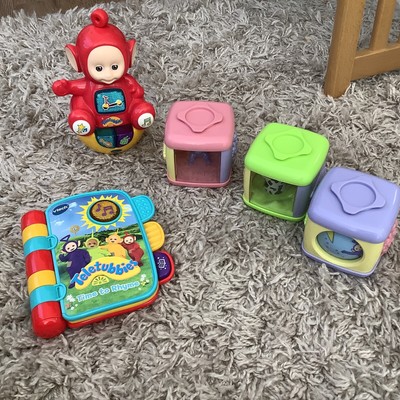 VTECH TELETUBBIES ROCK & Roll Po & Musical Book & Teletubbie Stacking ...