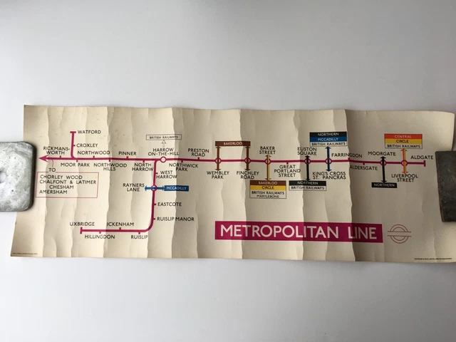 LONDON UNDERGROUND 1961 original METROPOLITAN LINE CAR DIAGRAM £40.00 ...