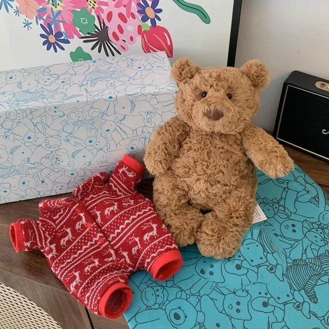 JELLYCAT BARTHOLOMEW BEAR Plush: Winter Pyjamas Premium Quality + Dust ...
