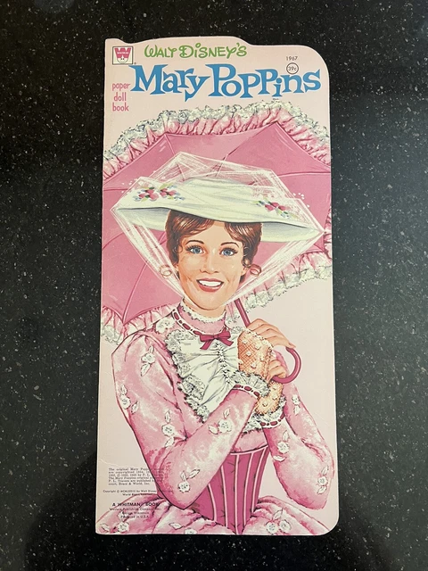 VINTAGE MARY POPPINS Paper Doll with fun fashion UNCUT $25.00 - PicClick