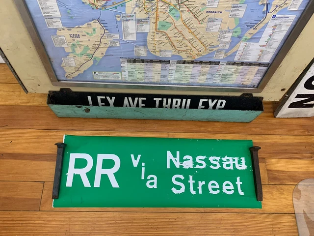 NY NYC SUBWAY Roll Sign R16 Nyct 1969 Rr Train Via Nassau Street ...