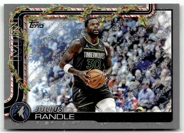 TOPPS NBA BANDERA Holiday 2025 No. H86 Julius Randle Brillo Plateado ...