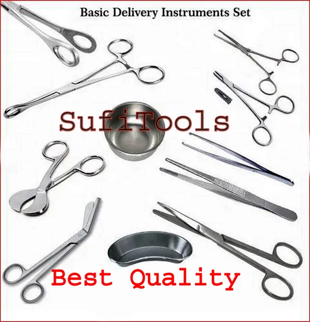 BASIC DELIVERY SURGERY Instruments Set gynecology physiology surgical ...