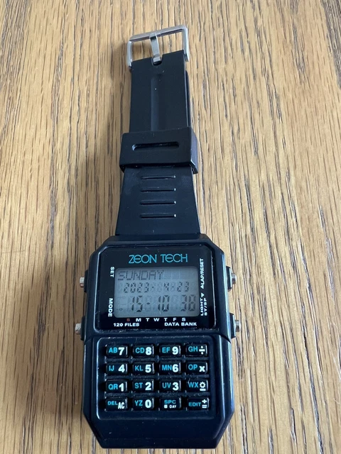 RARE ZEON TECH fully working 1990s data bank watch £24.00 - PicClick UK