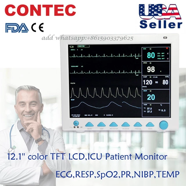 CMS8000 ICU VITAL Signs Patient Monitor,Multi-Parameter CONTEC Machine ...