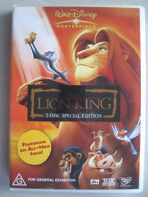 THE LION KING (2 Disc Special Edition, Walt Disney Masterpiece, DVD ...
