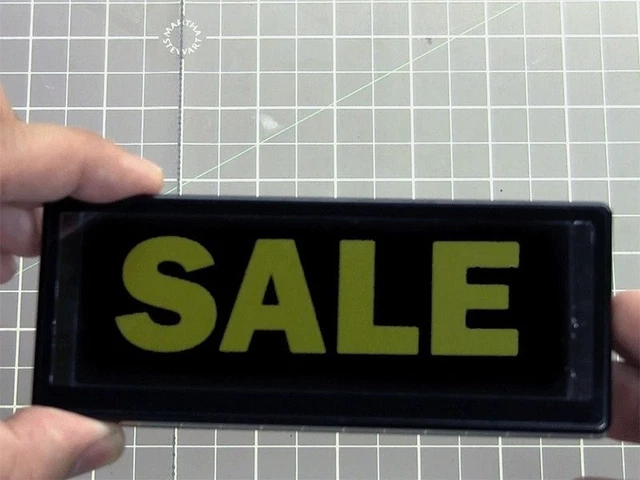 FLASHING LCD SIGN HOLDER retail displays pop pos shelf talker tag solar ...