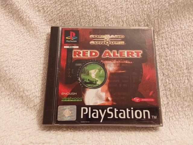 COMMAND AND CONQUER: Red Alert PS1 rara etichetta nera Sony Playstation ...