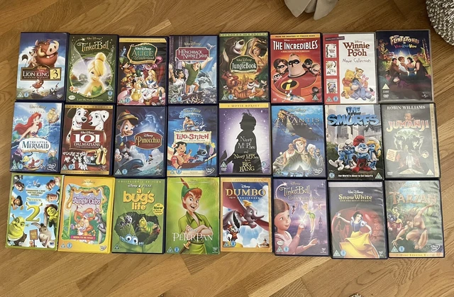 BUNDLE OF 24 DVDs Kids Children Cartoon Dreamworks Disney Pixar and ...