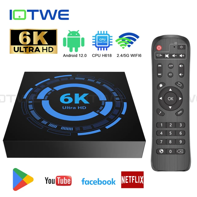 SMART TV BOX 4GB+64GB Android 12.0 6K T95 X UHD 5G WIFI6 Media Player ...