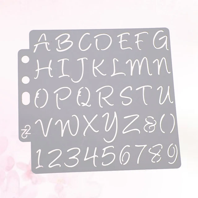 ALPHABET-SCHABLONEN-SKALA MALVORLAGE SCHABLONE Malbrett Maßband Kuchen ...