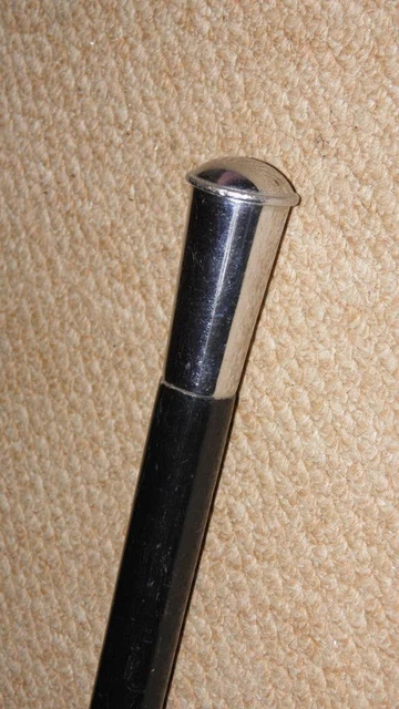ANTIQUE WW1 WALKING Stick / Military Drill Cane - Silver Pommel Top £89 ...