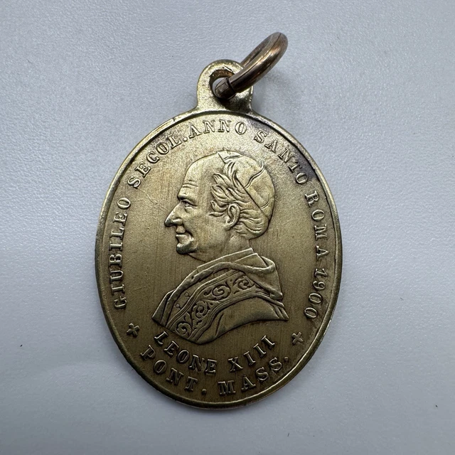 BELLE MEDAILLE RELIGIEUSE ancienne « Année Sainte Rome 1900 » - Laiton ...