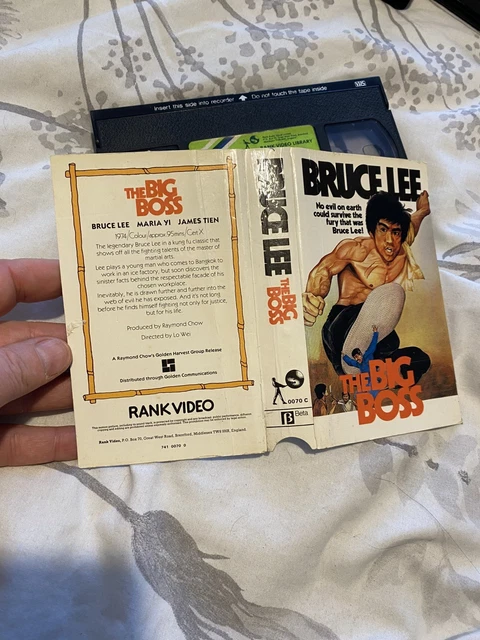 BRUCE LEE THE big boss Pre Cert VHS Video £21.50 - PicClick UK