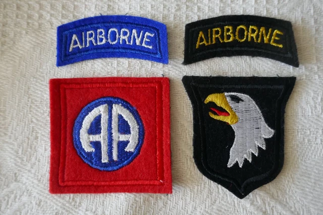 INSIGNE ÉCUSSON PARACHUTISTE US aéroportées 82° et 101° division ...