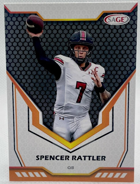 2024 SAGE FOOTBALL Spencer Rattler Black #68 South Carolina rookie nfl ...