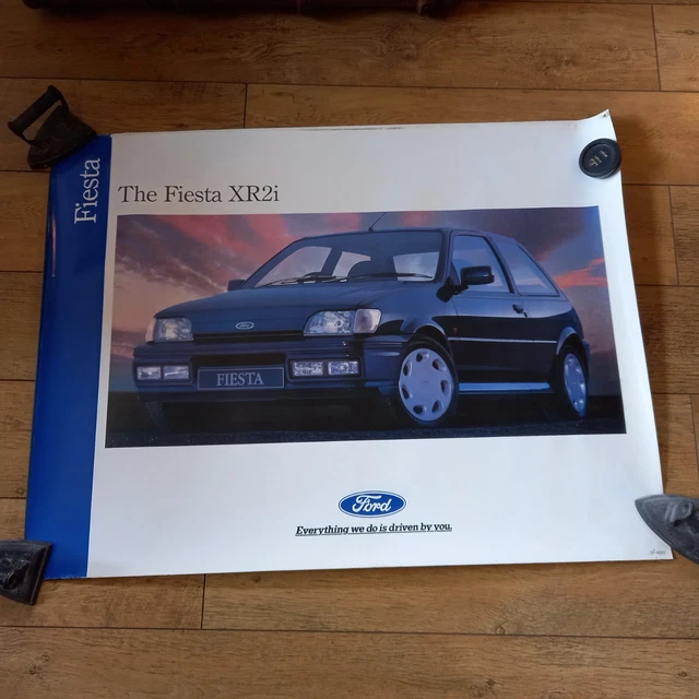 ORIGINAL FORD FIESTA XR2i, CAR SHOWROOM DEALER SHIP POSTER £25.00 ...