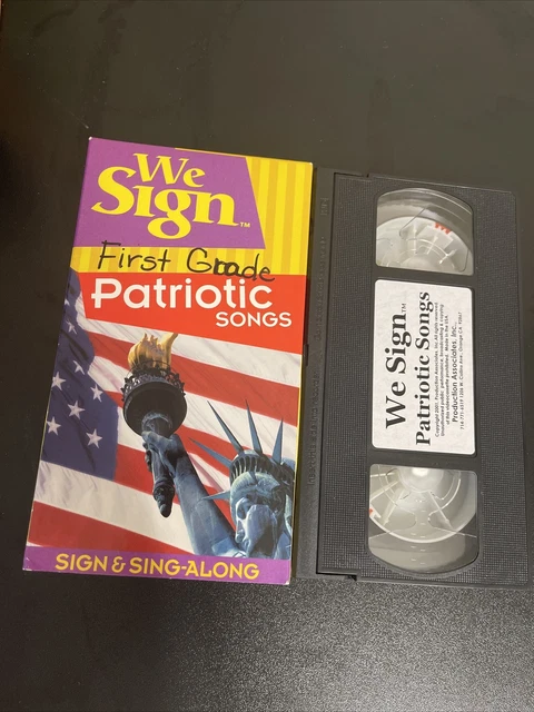 WE SIGN PATRIOTIC Songs Sign & Sing Along VHS Video Hearing Impaired ...