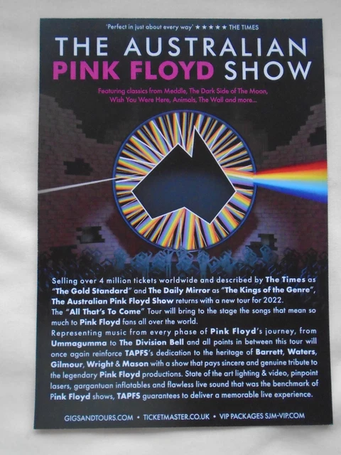 PINK FLOYD/THE AUSTRALIAN Pink Floyd "All That's to Come" Tour 2022 ...