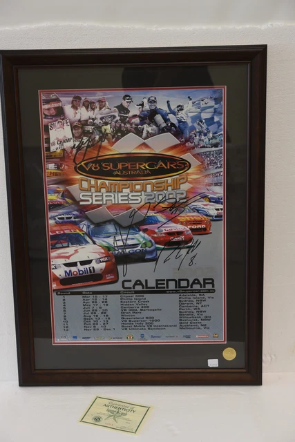 V8 SUPERCARS CHAMPIONSHIP 2002 Limited Edition Print Signed Skaif ...
