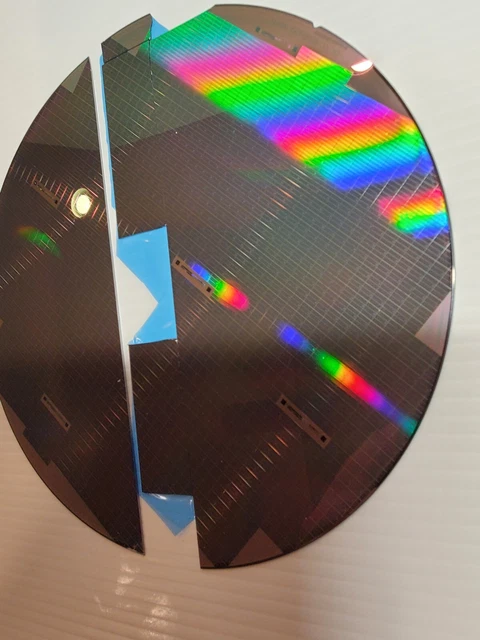 8& SILICON WAFER 200mm Engineering Test Sample Photolithography Sliced ...