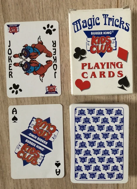 A PACK OF Burger King Kids Club - Magic Tricks - Playing Cards £8.00 ...