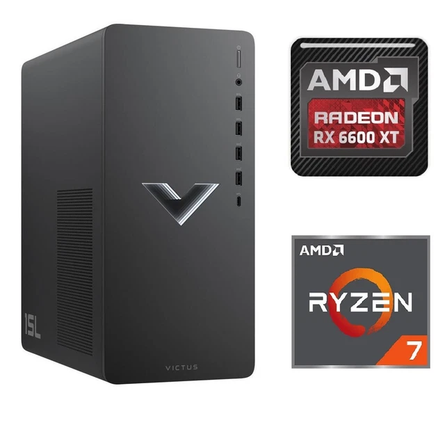 HP VICTUS GAMING Destop AMD Ryzen 5 5600G AMD RX 6400 512 Go SSD 8 Go ...