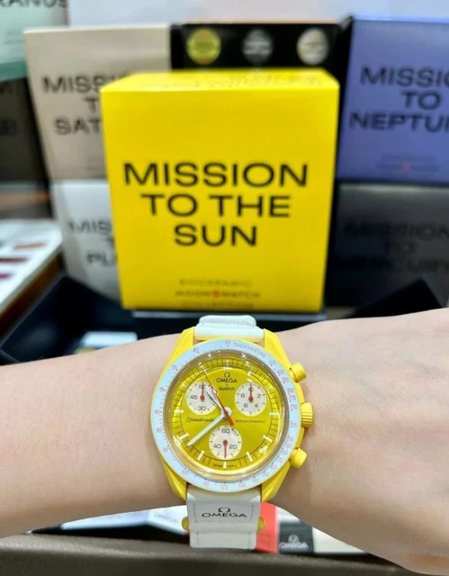 NEW SWATCH X Omega Bioceramic Moonswatch Solar Mission Golden 04 £33.99 ...
