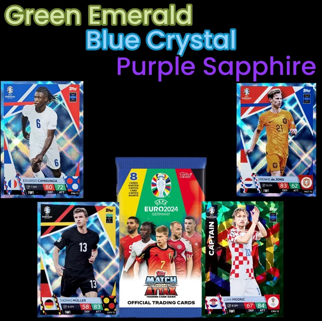 TOPPS MATCH ATTAX UEFA EURO 2024 -- Base PARALLEL -- Aus allen ...