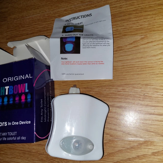 MOTION SENSOR TOILET Light Brand New X 1 White £3.31 - PicClick UK