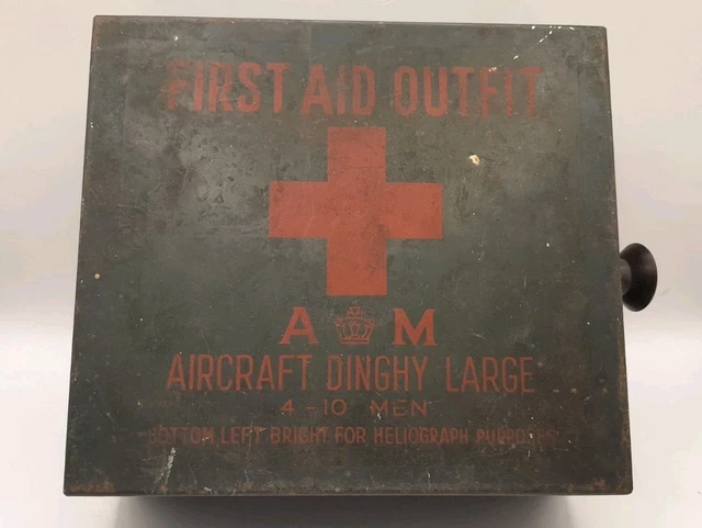 RAF WW2 BOMBER Type Aircraft Dinghy Large First Aid Box.(Empty) £69.99 ...