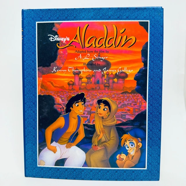 DISNEY'S ALADDIN (FIRST Edition Hardcover 1992) Collectors Vintage Walt ...